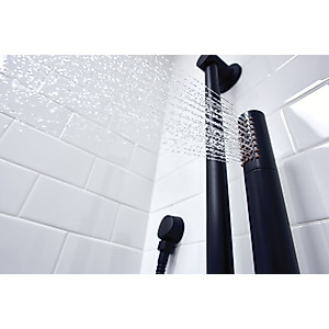 Moen Modern Matte Black Eco-Performance Handshower Handheld Shower with 30-Inch Slide Bar and 69-Inch Metal Hose, 3887EPBL