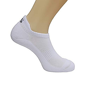 EVERSWE 6 Pairs Ankle Athletic Running Socks Low Cut Sports Tab Socks for Men and Women (White, S)