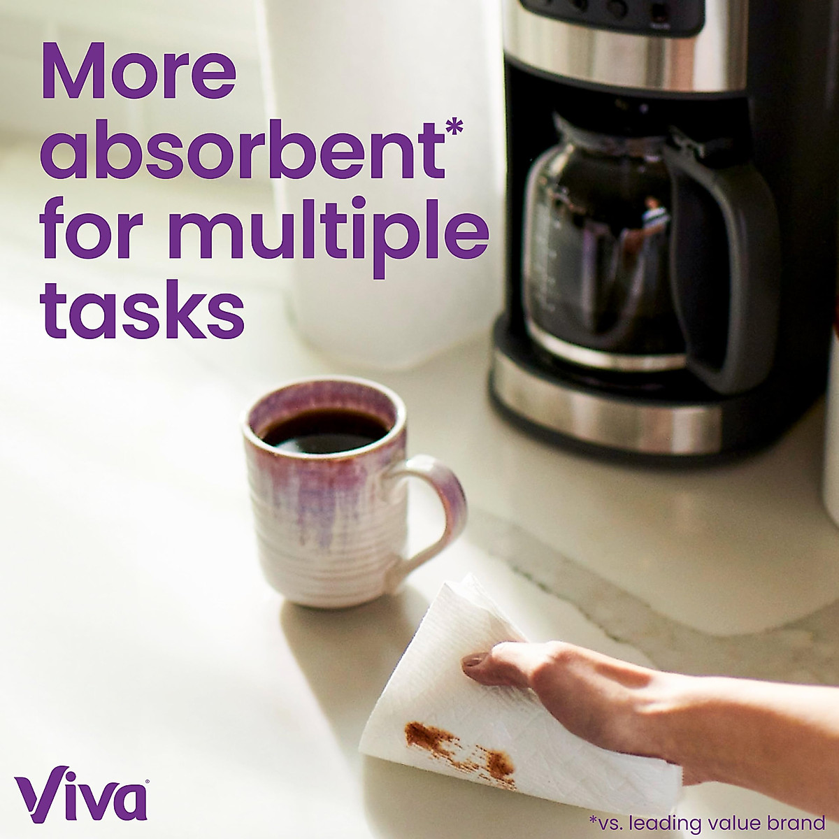 Viva Multi-Surface Cloth Paper Towels, Task Size - 12 Super Rolls (81 Sheets per Roll)