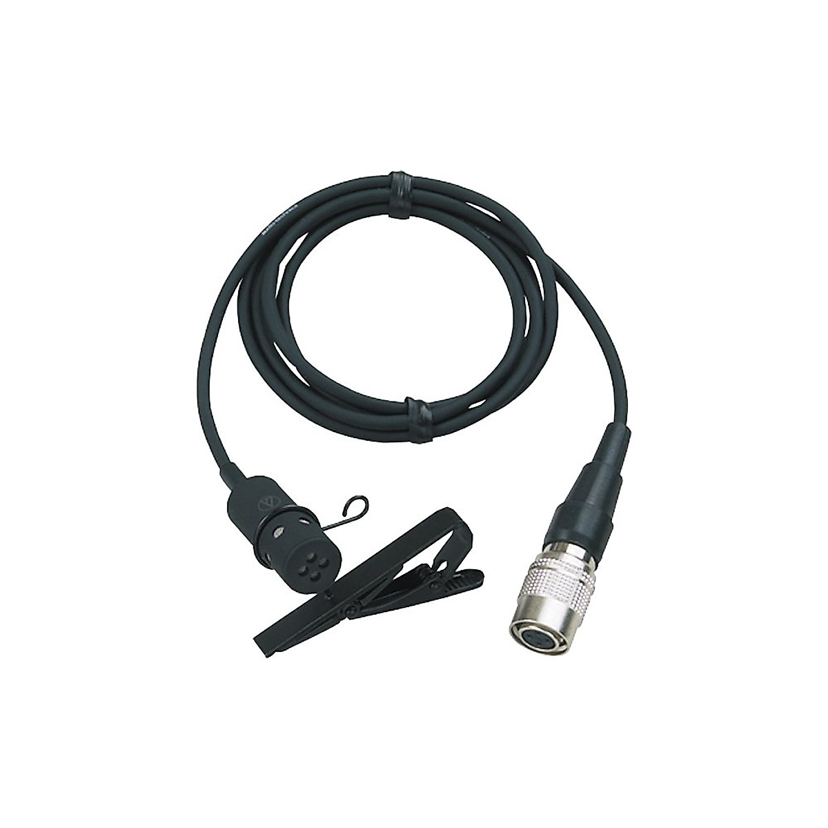 Audio-Technica AT831cW Cardioid Condenser Clip-On Lavalier Mic Terminated with locking 4-pin connector for A-T UniPak® body-pack wireless transmitters
