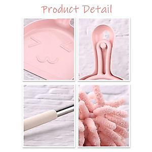 Kalolary 5 Pcs Mini Broom and Dustpan Set, Mini Broom with Dustpan for Home, Little Broom Dustpan Set with Extendable Duster for Cleaning for Office Home Table Desk Key Board