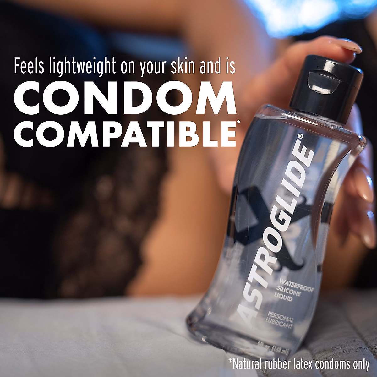 Astroglide Silicone Lube (5oz), X Premium Personal Lubricant, Extra Long-Lasting Silky Lube, Waterproof