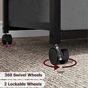 Alkmaar Lateral Rolling Filing Cabinet with 3 Drawer, Rustic Grey