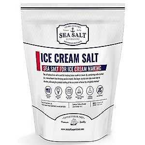 Ice Cream Salt - All-Natural Rock Salt for Ice Cream Maker, Universally Compatible with All Ice Cream Makers that Use Rock Salt - Exceptionally High Food-Grade Quality - 5 Lb. Bag