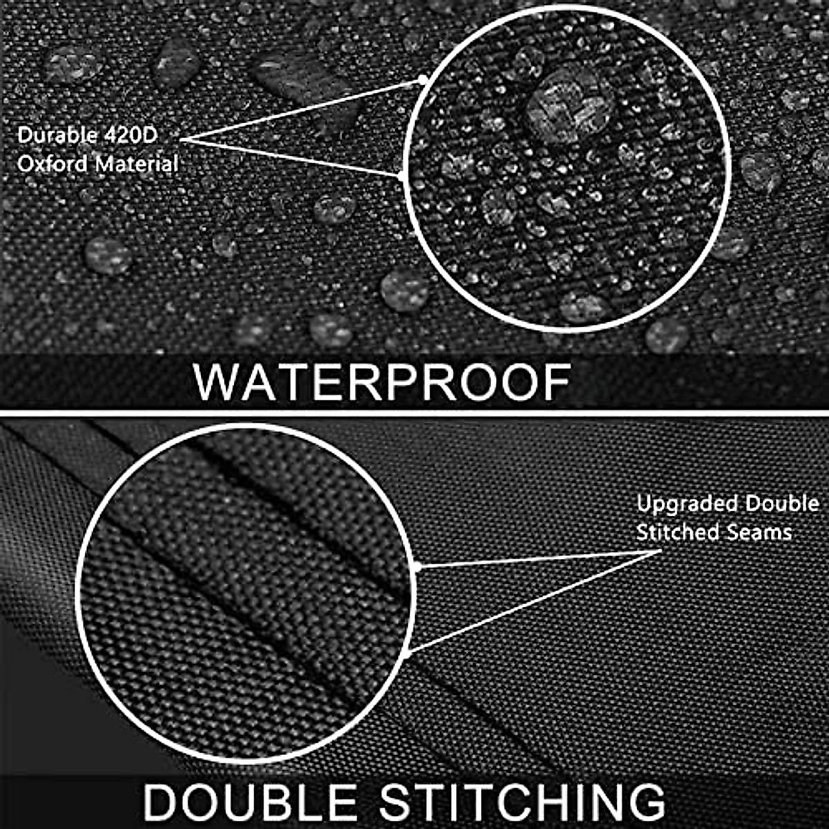 Vickay 3-Seater Patio Bench Loveseat Cover, Heavy Duty Waterproof Outdoor Sofa Cover, Lawn Patio Furniture Covers (3-Seater, 64" L x 26" W x 35" H)