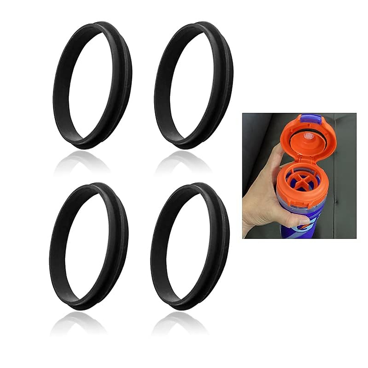5Pcs Silicone Replacement Sealing Gasket Compatible with Gatorade GX Bottle, Replacement Sealing Gasket Compatible with Gatorade GX Water Bottle