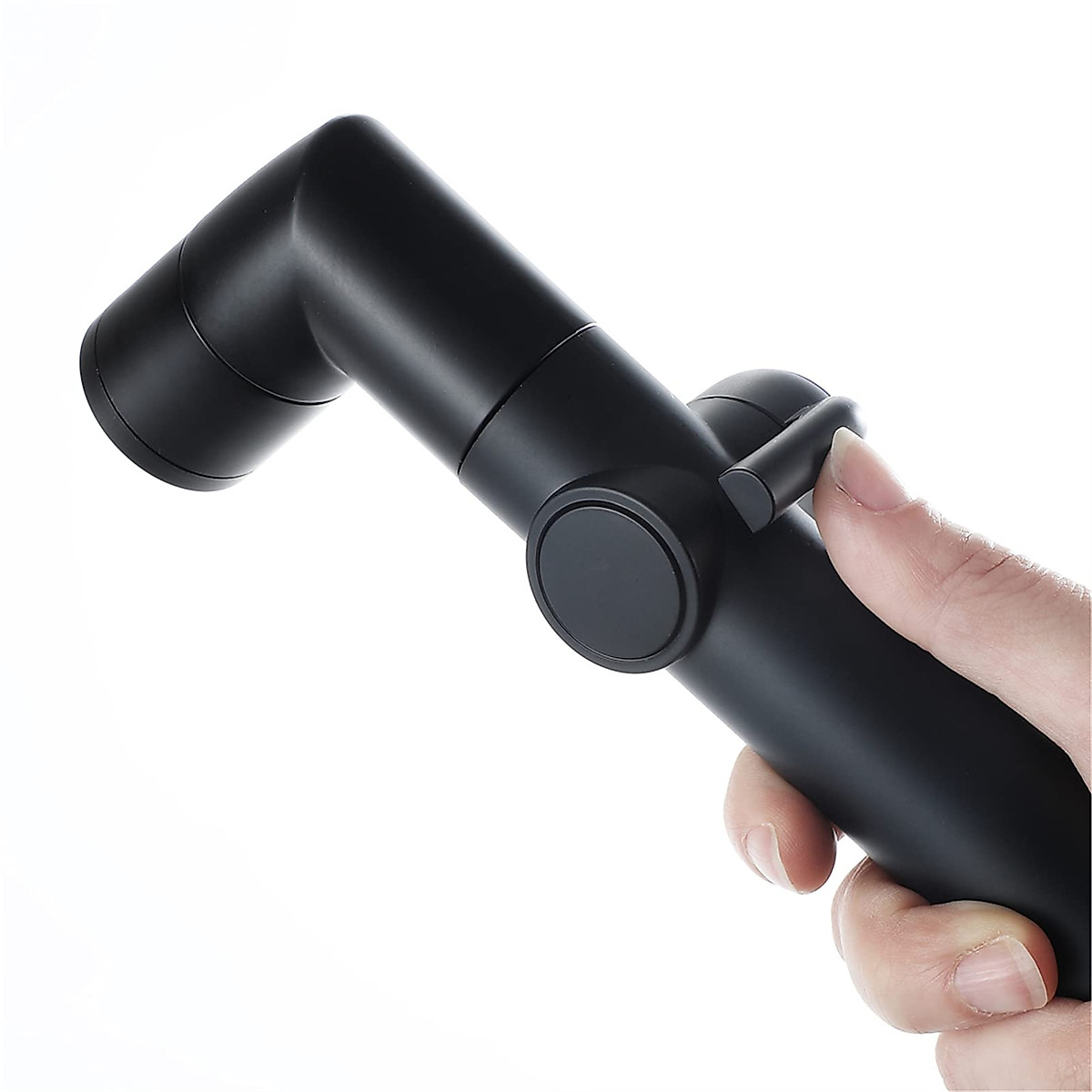 Bidet Sprayer for Toilet, Stainless Steel Handheld Bidet Toilet Sprayer Set with Hose, Easy Install, Perfect for Personal Hygiene,Black (Color : Black with Angle Valve)