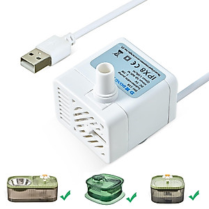 JEERAMIA Replacement Pump for 3L/101oz and 85oz/2.5L Cat Water Fountain Pet Water Dispenser, Ultra Quiet Long Lifespan Cat Fountain Pump