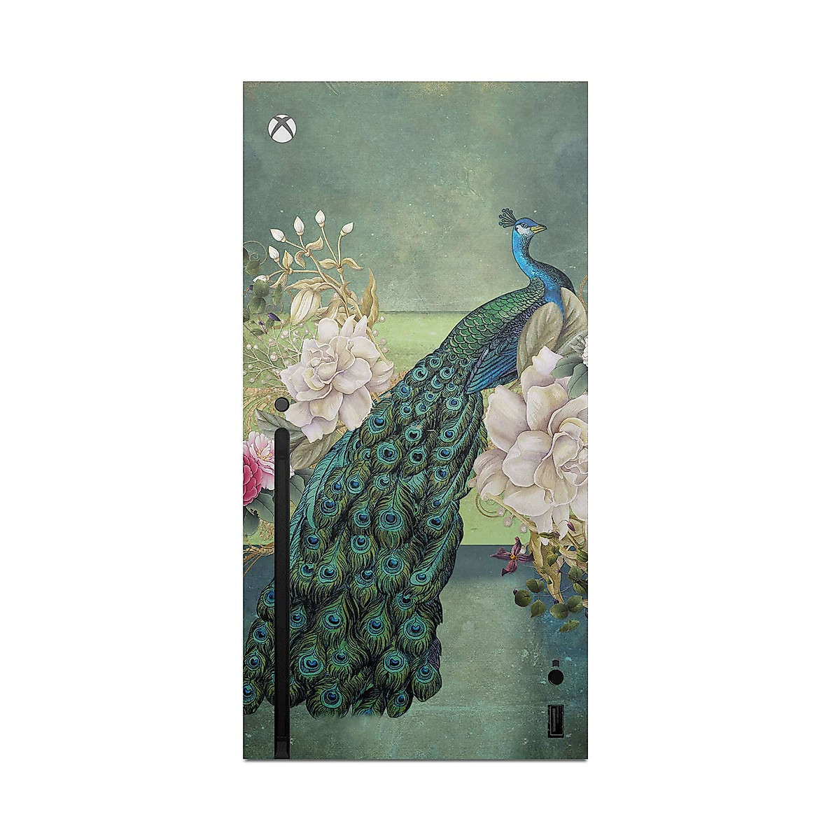 Head Case Designs Officially Licensed Jena DellaGrottaglia Peacock Animals Vinyl Sticker Gaming Skin Decal Cover Compatible With Xbox Series X Console and Controller Bundle