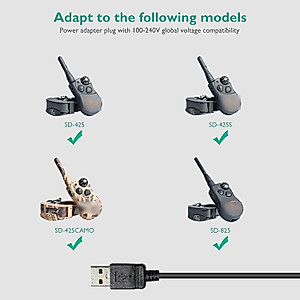 Lnauy for Sportdog Charger Power Cable Compatible with SportDOG SD-425/ SD-425S/ SD-425CAMO/ SD-825 Remote Trainer Replacement Charging Adapter