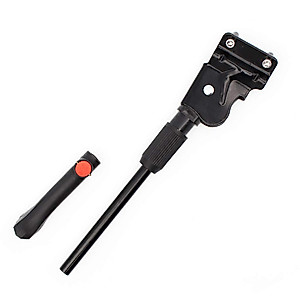 Adjustable Bike Kickstand - Alloy Adjustable Height Rear Side Bicycle Stand, Fit for 24, 26, 27.5 inch Mountain Bike/Road Bike (Black)