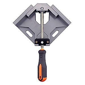 WEICHUAN Aluminum Alloy Right Angle Clamp 90 Degree Angle Clamp Corner Clamp Right Angle Vise Adjustable Frame Clamp With Adjustable Swing Jaw for DIY Woodworking(Pack of 1)