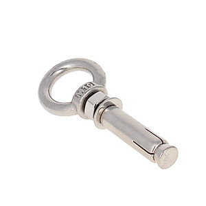 MroMax Expansion Lifting Eyebolt M10x70mm Eye Ring Bolt 3.94" Length 304 Stainless Steel Expansion Bolts with Nuts Eye Hooks Anchor Fastener for Concrete Wall Masonry Ceiling Silver 1Pc