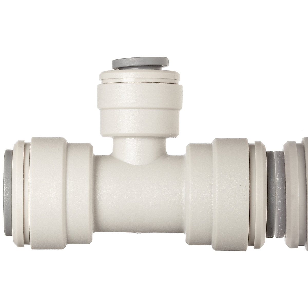 John Guest Acetal Copolymer Tube Fitting, Reducing Branch Tee, 3/8" x 1/4" x 3/8" Tube OD (Pack of 10)