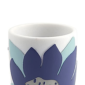 Allure Home Creation Summer Flower 4-Piece Resin Bath Accessory Set