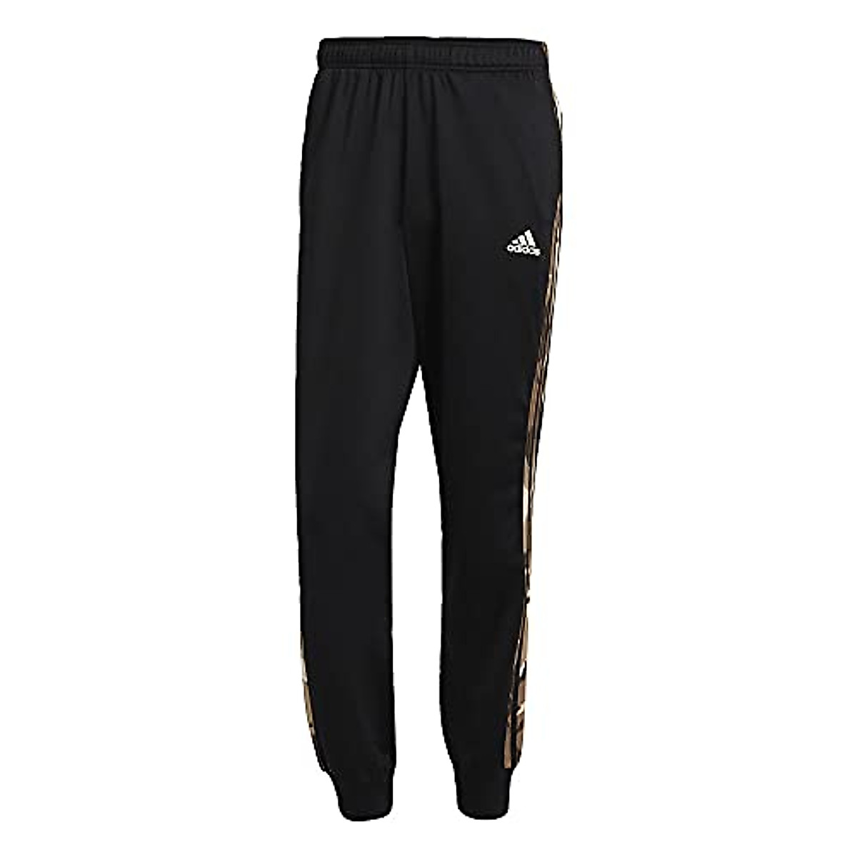 adidas Men's Warm-up Tricot Tapered Camo Track Pant, Black, Medium