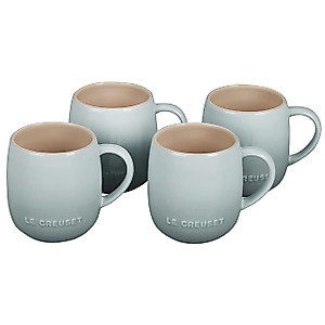 Le Creuset Stoneware Set of 4 Heritage Mugs, 13 oz. each, Sea Salt