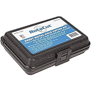 Hougen 11075 RotaCut High Speed Steel Cutter Kit 5/16”, 3/8", 7/16”, 1/2", 9/16”, 5/8, 3/4", 1/4" Cutting Depth, Bright Finish, 3/8" Shank