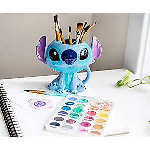 Disney Lilo & Stitch 3D Sculpted Ceramic Coffee Mug | Official Kitchen Accessories | Collectible Drinkware For Home Kitchen Bar Set | Holds 15 Ounces