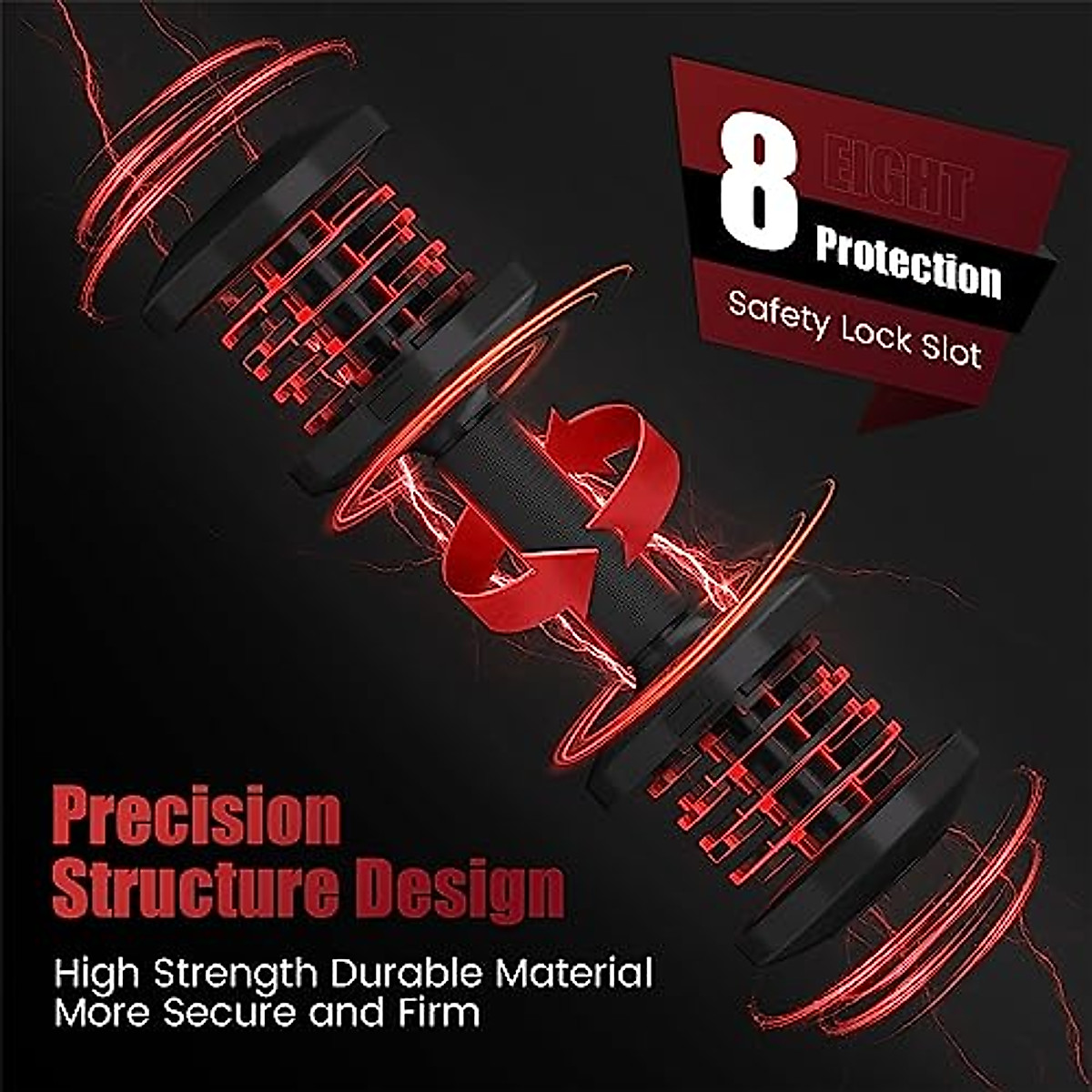 Adjustable Dumbbells 25LB Single Dumbbell Weights, 5 in 1 Free Weights Dumbbell with Anti-Slip Metal Handle, Suitable for Home Gym Exercise Equipment