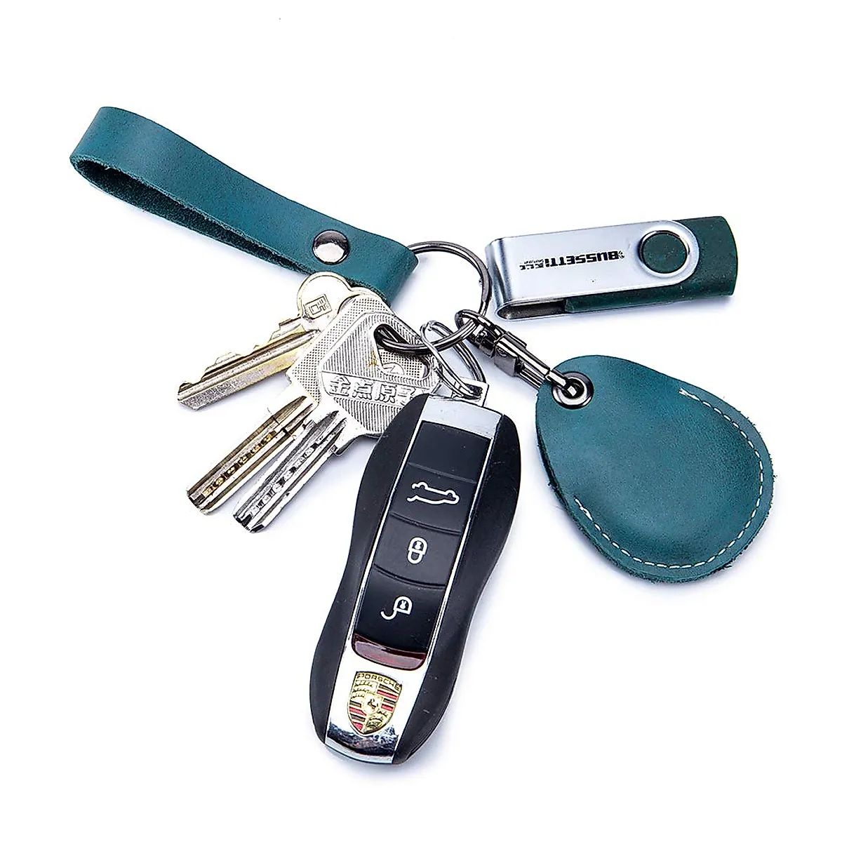 Temvue Access Card Holder RFID Key Fob bag Airtag keychain Key Chains NFC Smart Key Chain(Tibetan blue)