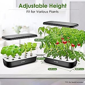 Hydroponics Growing System, OMOTE Hydroponic Garden for Indoor Plants, Herb Garden with 36W 80 LED Grow lights, 12 Kits, 2 Modes, Automatic Timer, Auto Germination Kit Indoor Garden for Family Kitchen