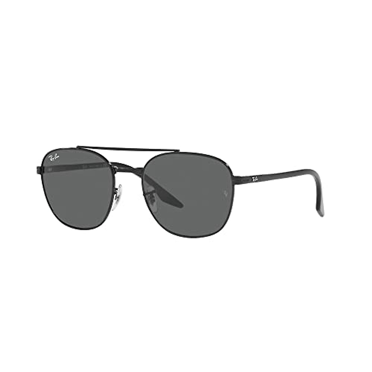 Ray-Ban RB3688 Square Sunglasses, Black/Dark Grey, 55 mm