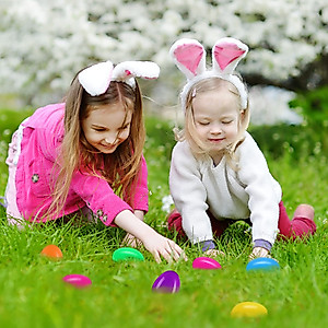 BILLMOSS Easter Eggs with Finger Puppets - 12 Packs Easter Basket Stuffers Party Favors for Kids Easter Eggs Hunt (Not Pre-Filled)