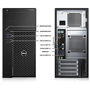 Dell Tower Computers Precision 3620 Desktop PC,Intel i7-6700,32GB DDR4 512GB NVMe SSD+2TB HDD + RGB Speaker Windows 10 Pro