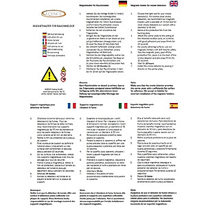 ECENCE Magnetic Smoke Detector Installation Tool 5pcs Magnetic Adhesive Pads with hole and 3M Glue For Smoke Alarms Ø 70mm, No Drilling Or Screws, Quick and Easy Fastening