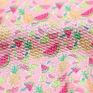 David Angie Pineapple Pattern Bullet Textured Liverpool Fabric 4 Way Stretch Spandex Knit Fabric by The Yard for Headwrap Accessories (Pineapple)