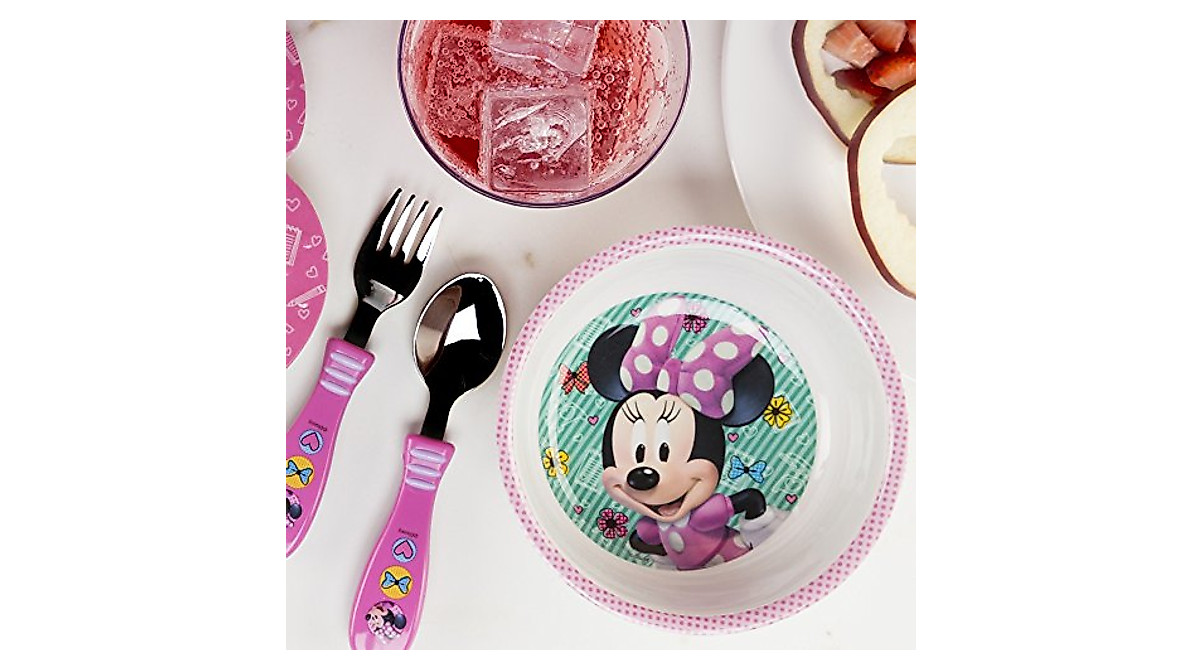 Minnie Mouse Flatware Set for Toddler| Easy Grips