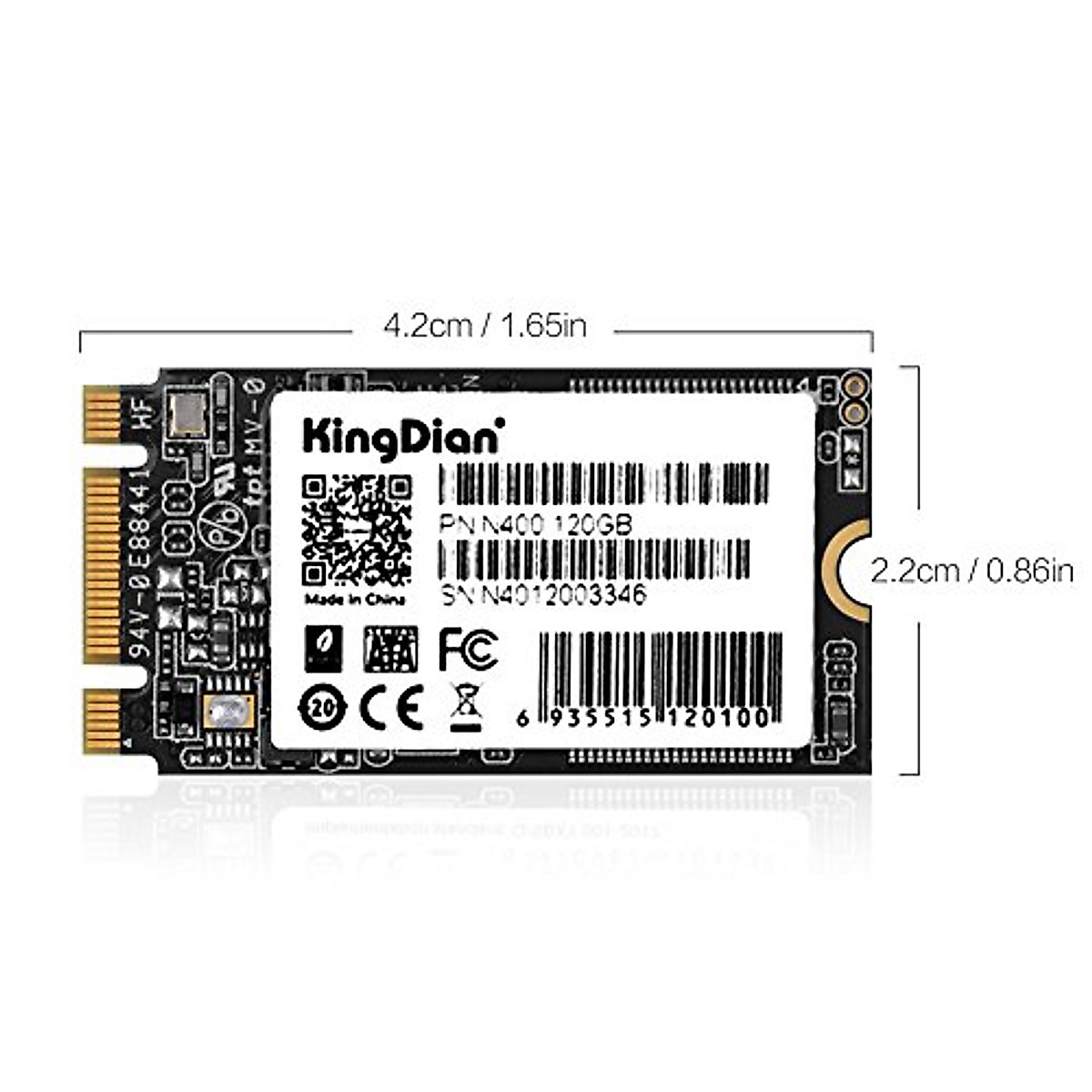 KingDian M.2 NGFF SSD 120GB 240GB 512GB 1TB Solid State Drive Disk 2242 for Desktop PCs and MacPro (120GB)