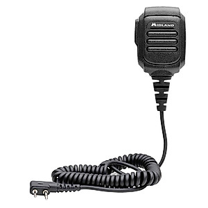 Midland AVPH10 Handheld/Wearable Speaker Microphone with Push-to-Talk for GMRS Radios, Black