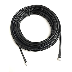 Custom Cable Connection 150 Foot N Male to N Male LMR400 Times Microwave 50 Ohm Coax Low Loss Antenna Cable for Ham Radio, WLAN, CB Radio and WiFi Antenna Feeders