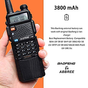 BAOFENG BL-5 3800mAh Extended Battery Walkie Talkie UV-5R BF-F8HP UV-5RX3 RD-5R UV-5RTP UV-5R MK2 MK3X MK5 Plus Series Two Way Radio