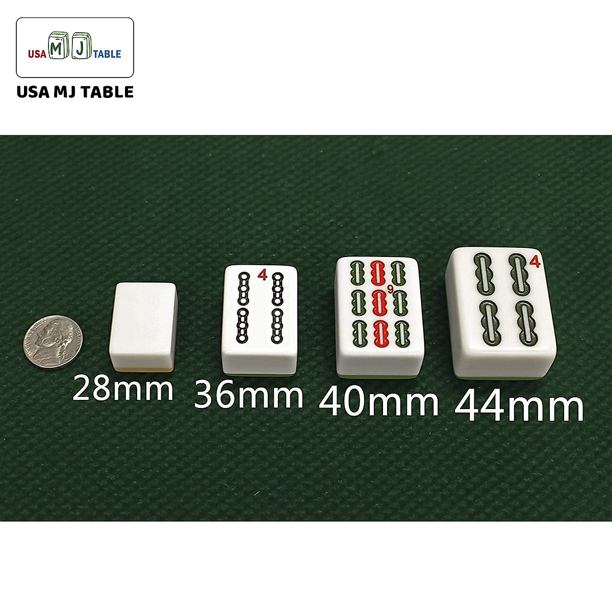 Gray Ultra-Thin Folding Automatic Mahjong Mah jongg Table 40mm American Mahjong Numbered Tiles Foldable Style + 4 Racks+ Hard Tabletop Cover