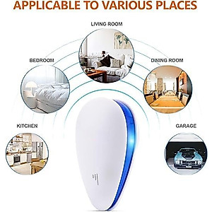 Ten KiKi Ultrasonic Pest Control Repeller, Plug-in Ultrasonic Pest Control Repellent for Mouse, Bug, Rodent, Insects, Cockroach, Mice, Spider, Ant, Mosquito& Rats Indoor Use Repeller 6 Packs