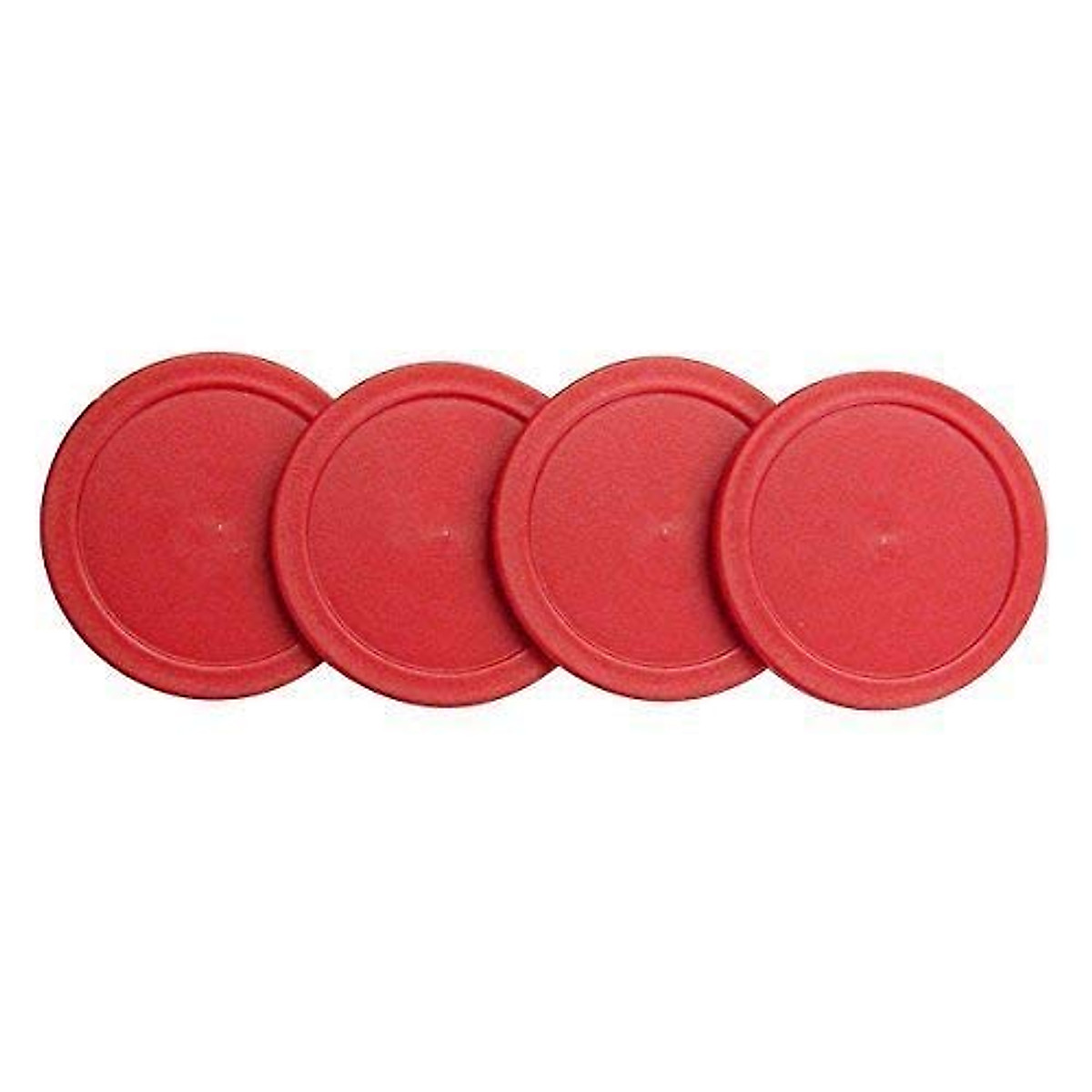 Mini Air Hockey Pucks and Paddles - Replacement Set Value Pack - Set of Two Red Air Hockey Pushers and Four 2 Inch Red Pucks I Epic Gifts