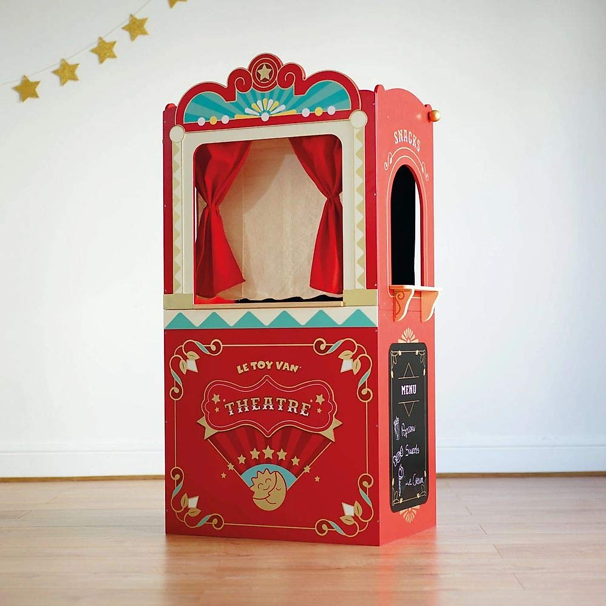Le Toy Van - Wooden Educational Puppet Theatre | Kids Role Play Toy | Great As A Gift - Suitable for 3 Years + (TV333)