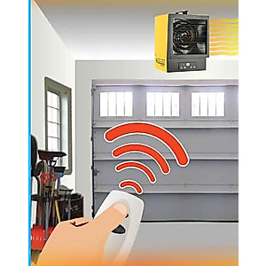 Dura Heat Hard-Wired Ceiling Mount Electric Garage Space Heater with Remote, 10,000 Watt, 240 Volt, ECO System, Overheat Protection, Ideal for Garage & Workshop