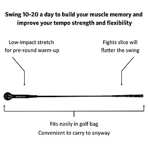 Asyxstar Golf Swing Trainer Aid - Power Flex Golf Swing Training aid for Strength,Balance Speed and Tempo Golf Training Equipment