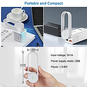 FYY Mini Air Purifier,Personal Portable Negative Ion Generator Air Purifier,Small USB Air Cleaner for Car,Bedroom, Home, Office-White