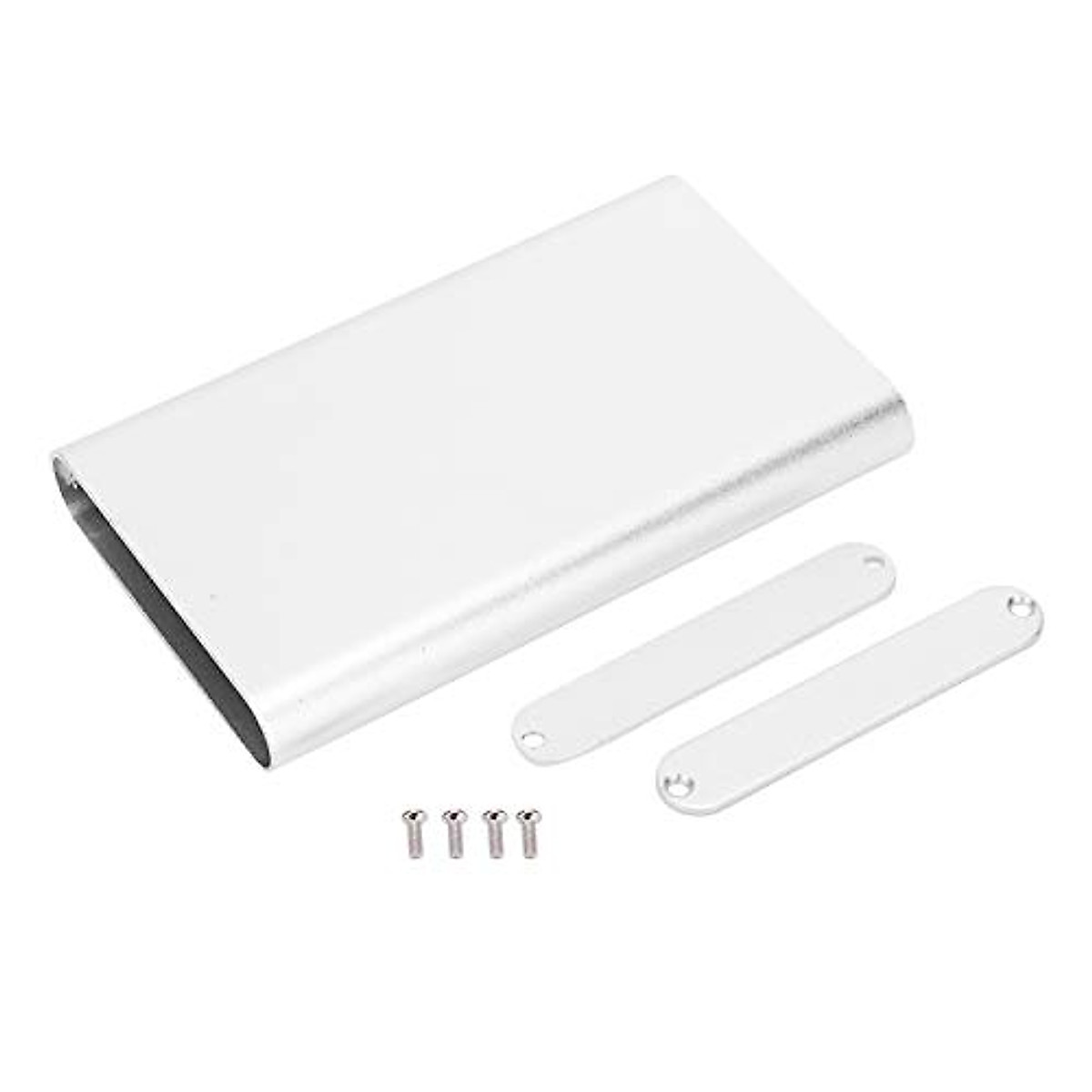 Anticorrosion 13x61x100mm Aluminum Alloy Enclosure Electronic Case for Industrial Equipment Shell(Sandblasted Oxidized Silver)