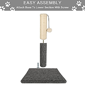 Ahomdoo Cat Scratching Post Cat Scratching Posts for Indoor Cats Natural Sisal Rope Cat Scratchers for Indoor Cats and Hanging Ball Toys