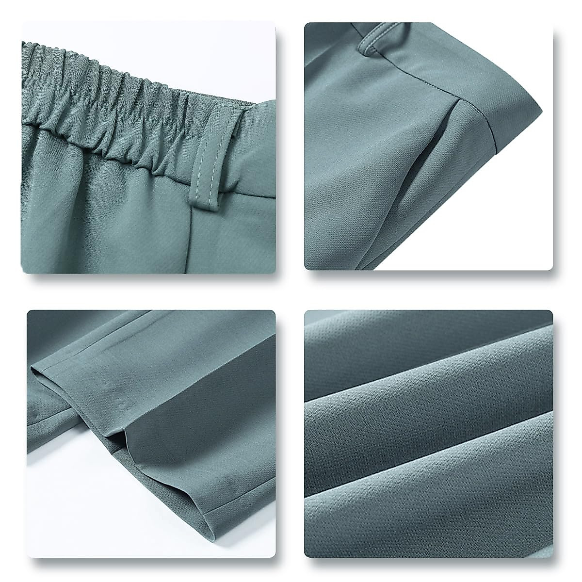 YUNCLOS Women's 2 Piece Office Work Suit Set One Button Blazer and Pants (Green, S)