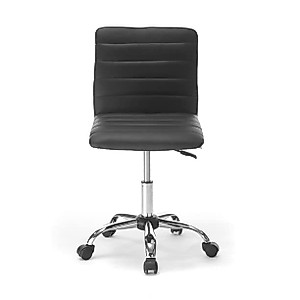 Urban Lifestyle Faux Leather Rolling Office Chair, Black