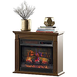 duraflame® Wall Mantel with Infrared Quartz Electric Fireplace and Crackling Sound