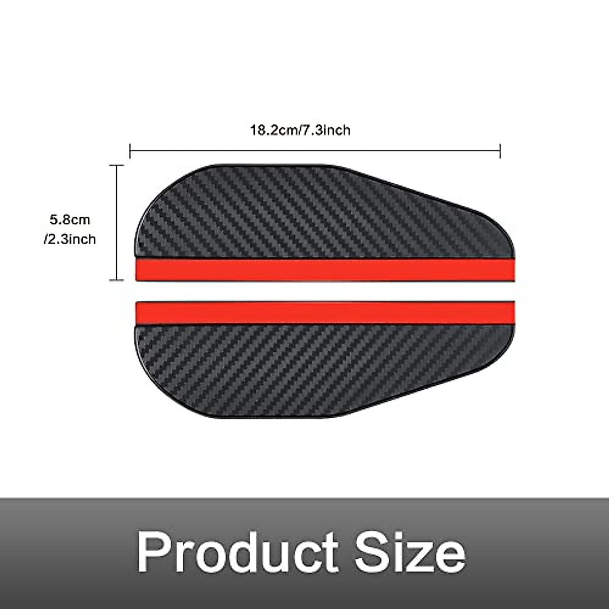 2PCS Car Rear View Mirror Rain Visor Guard,Universal Rain Cover,Waterproof Auto Mirror Rain Visor,Carbon Fiber Car Side Mirror Rain Eyebrow (Black)