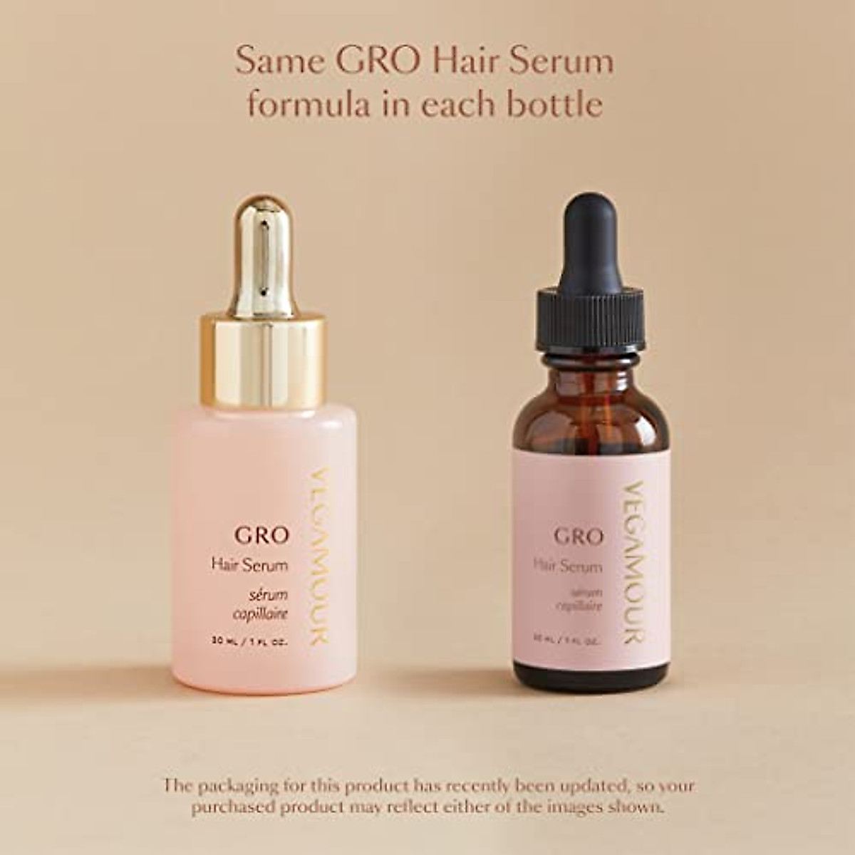 VEGAMOUR GRO Hair Serum for Thicker, Visibly Longer Hair - Vegan Hair Growth Serum Designed for Thinning Hair & Hair Loss